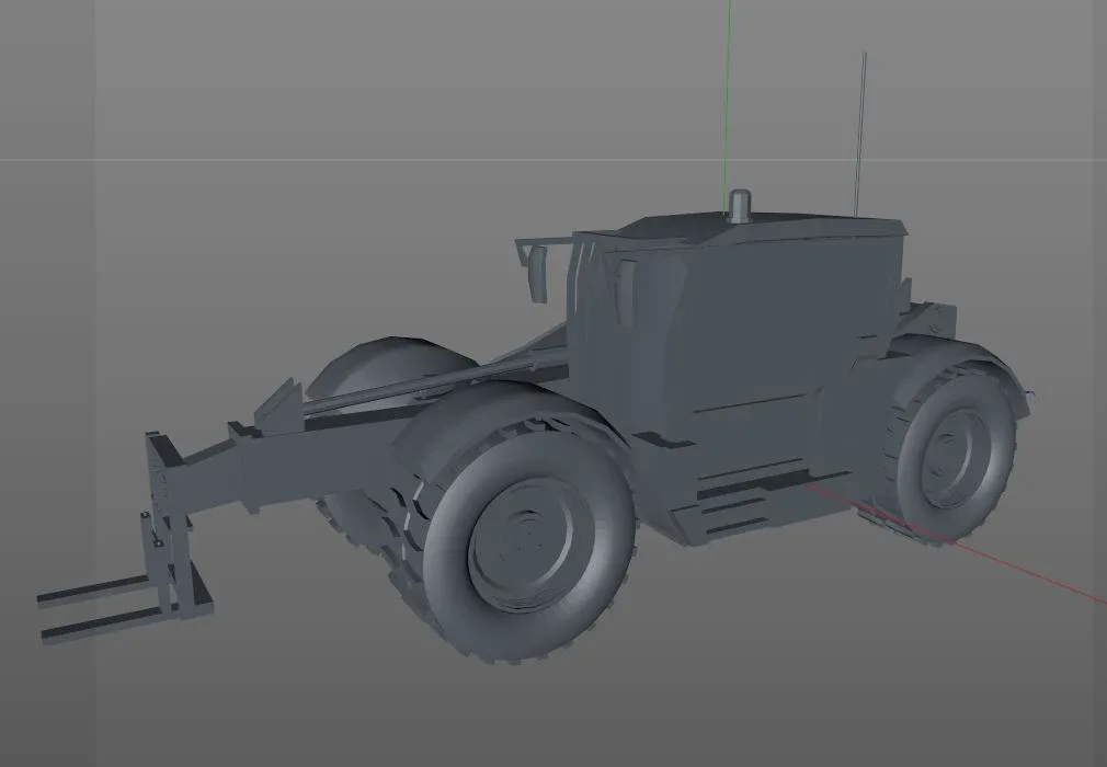 Telehandler 3d model - FlippedNormals