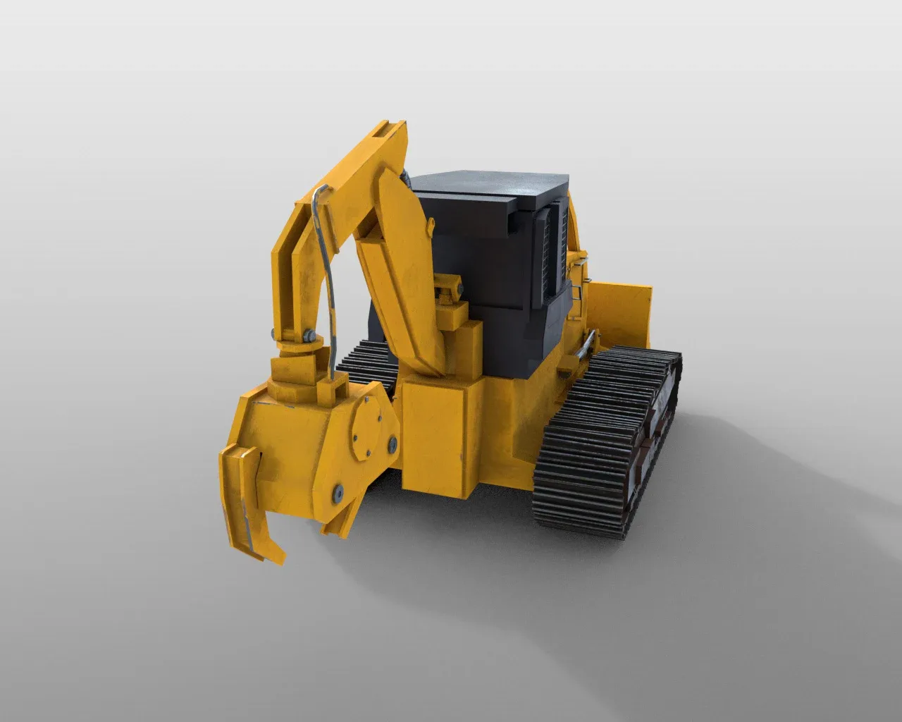 Track skidder 3d model - FlippedNormals