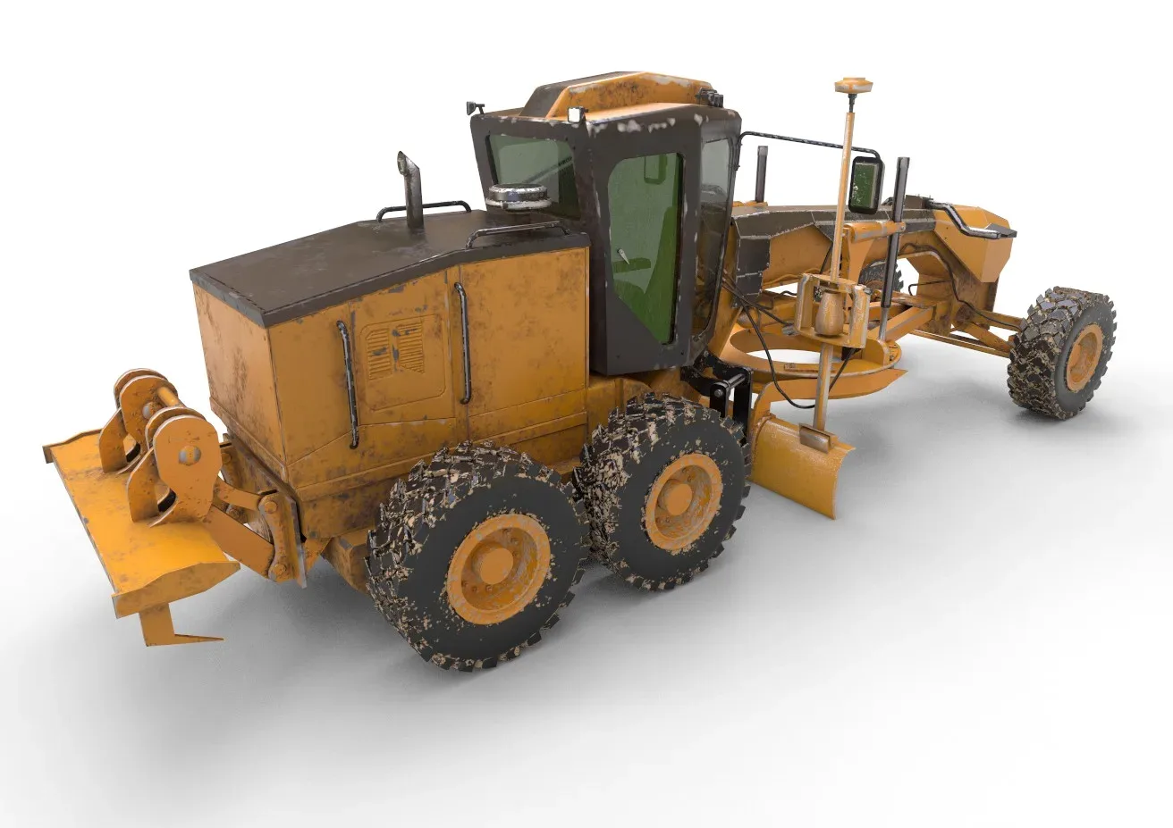 140M motor grader 3d model - FlippedNormals