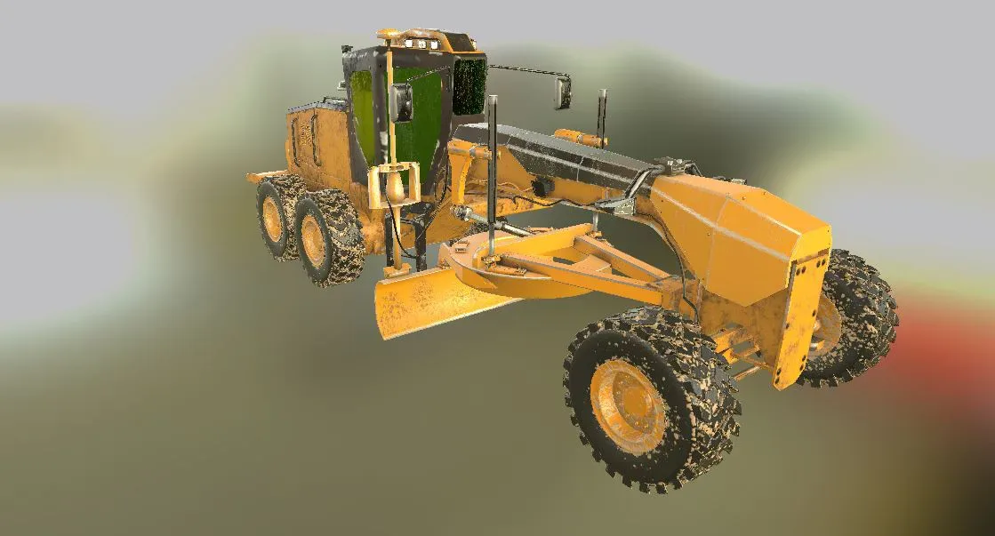 140M motor grader 3d model - FlippedNormals