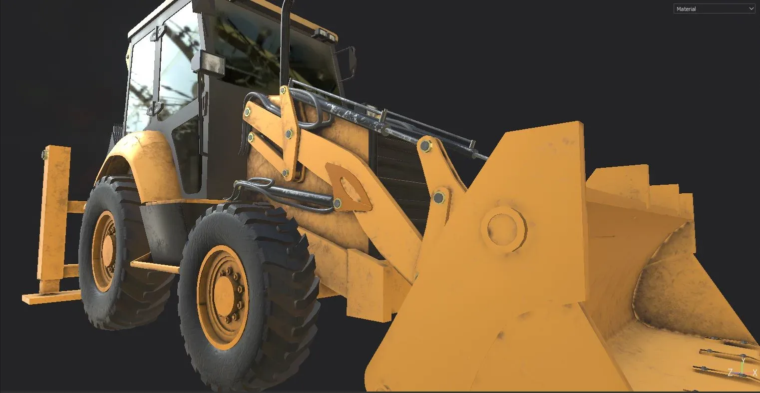 Backhoe Loaders 426f2 3d model - FlippedNormals