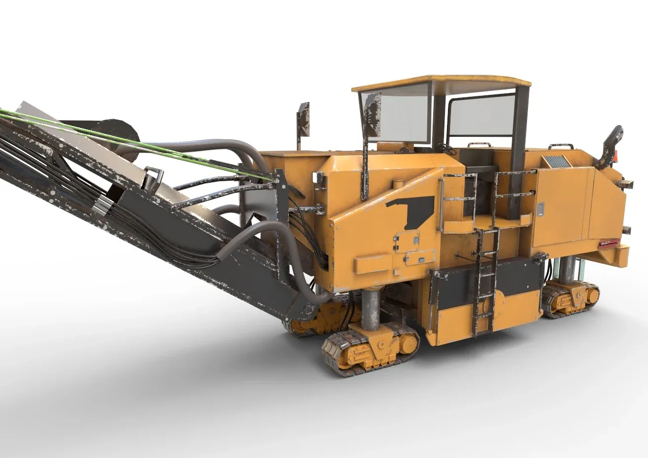 Cold Planers PM200 2.2 m 3d model - FlippedNormals