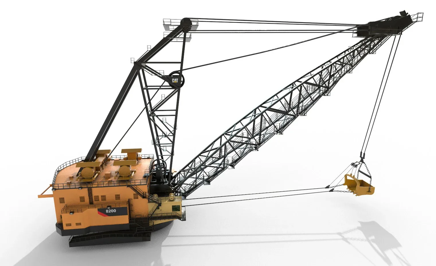 Draglines 8200 3d model - FlippedNormals
