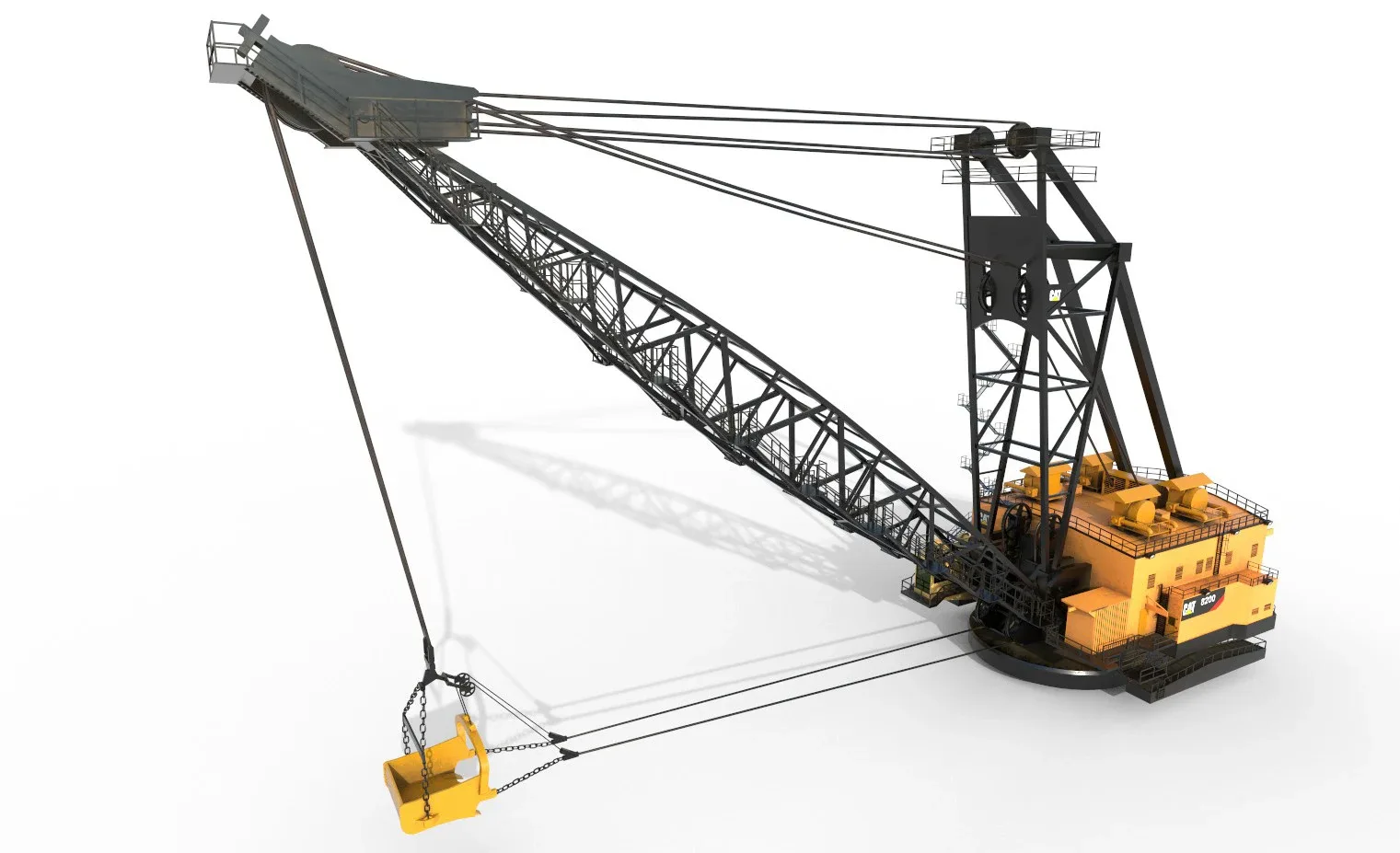 Draglines 8200 3d model - FlippedNormals