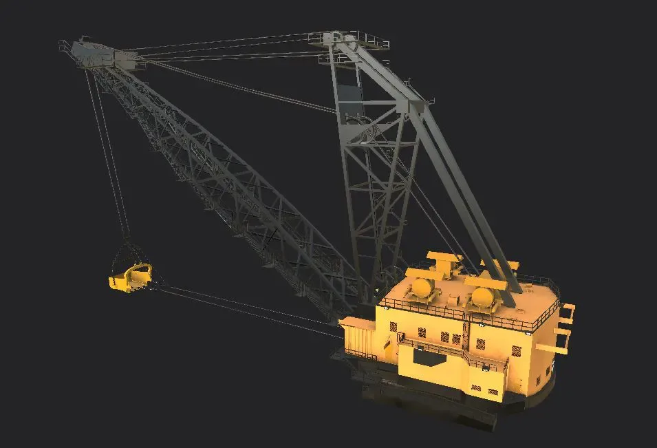 Draglines 8200 3d model - FlippedNormals