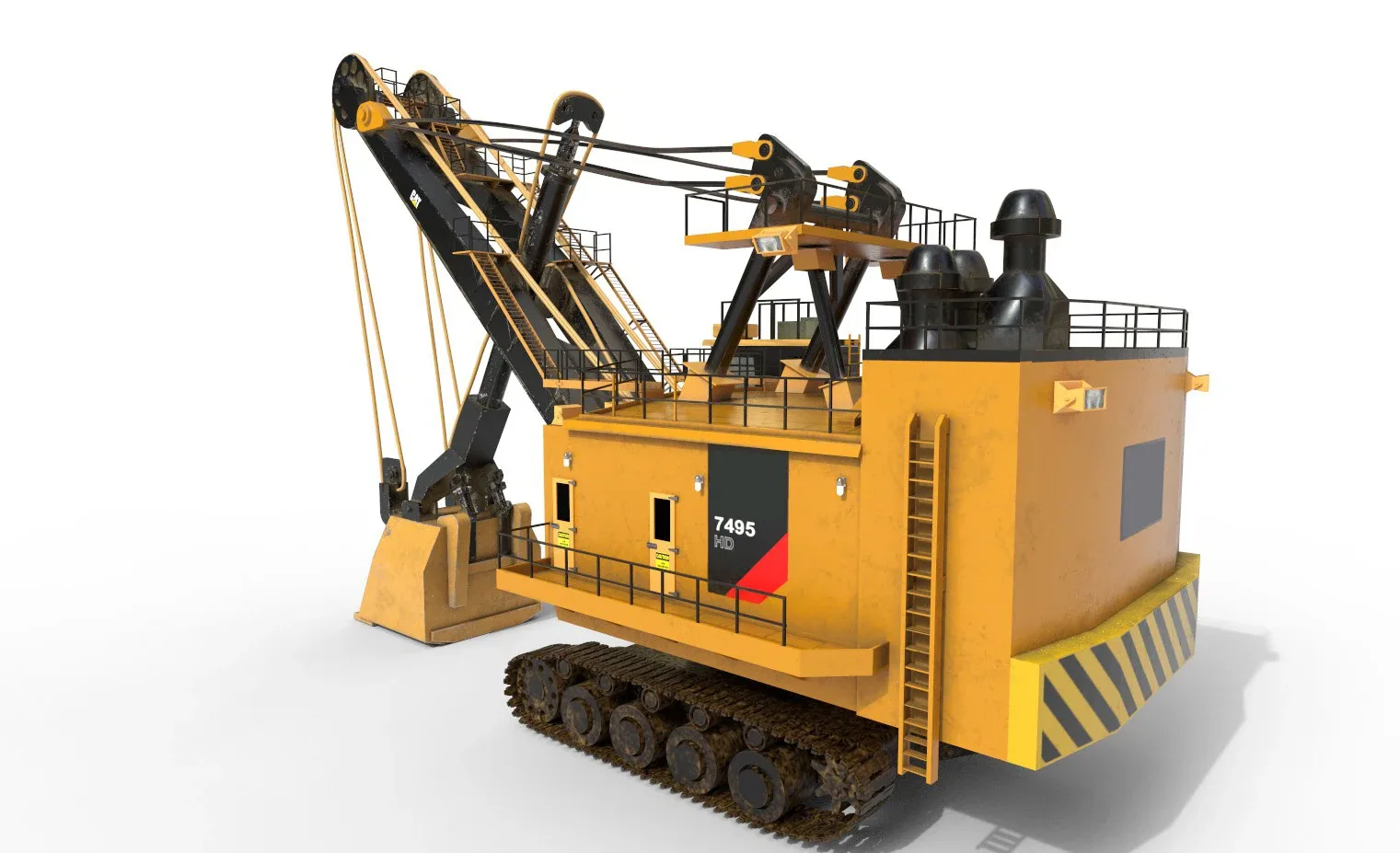 Electric Rope Shovels 7495 HD 3d - FlippedNormals