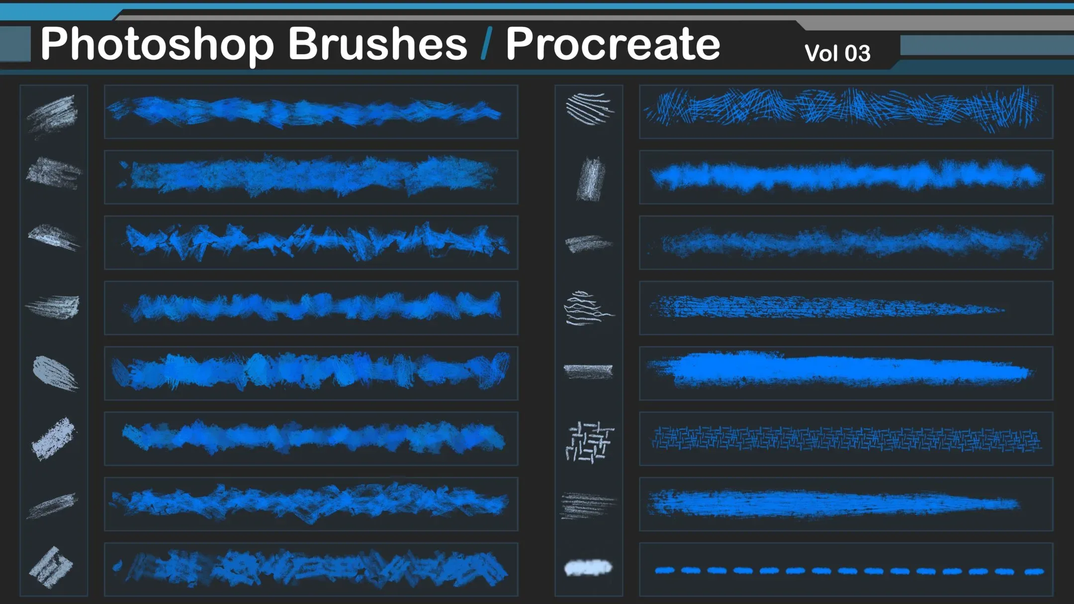 60 Photoshop Brushes / Procreate - FlippedNormals