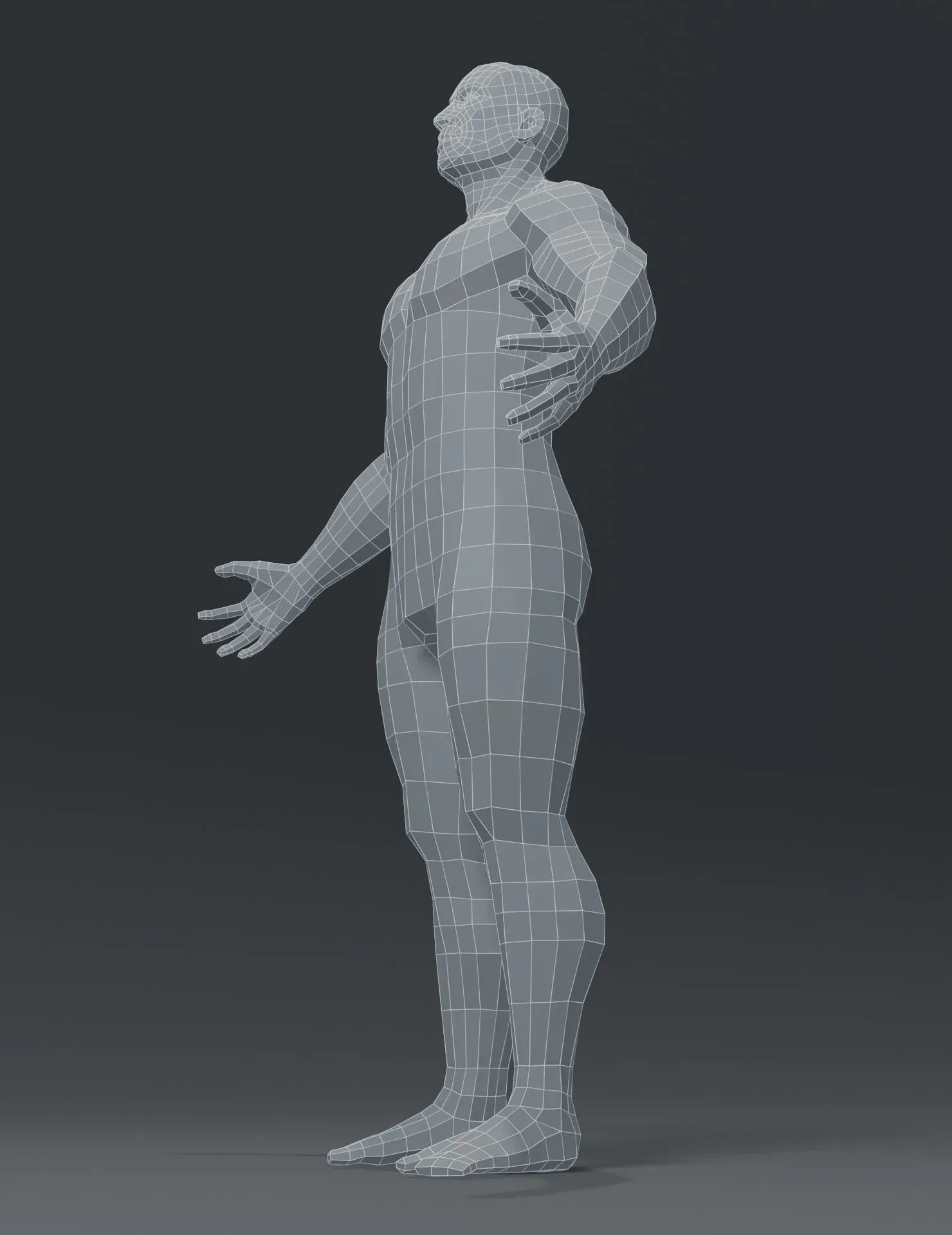 Superhero Male Body Base Mesh 3D - FlippedNormals