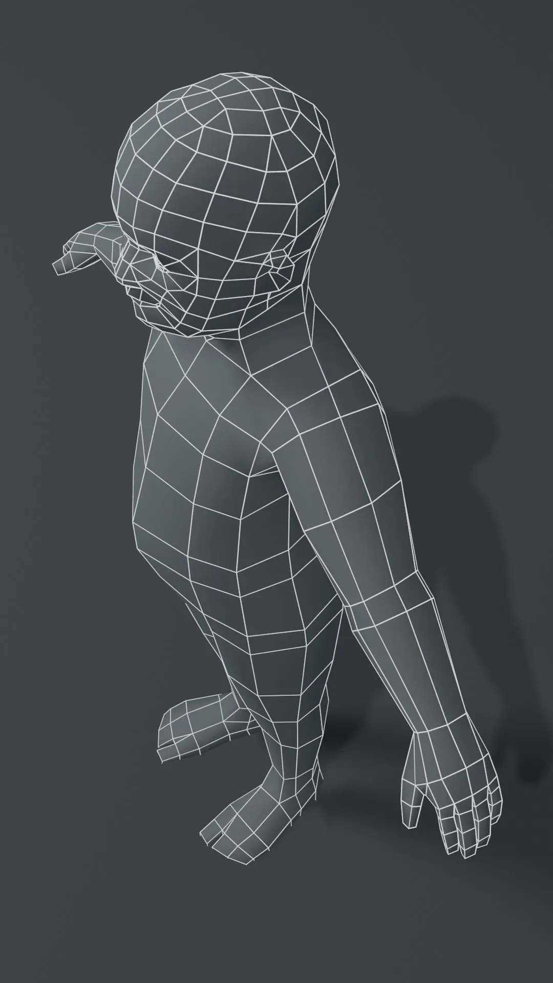 Fat Boy Kid Body Base Mesh 3D Model - FlippedNormals