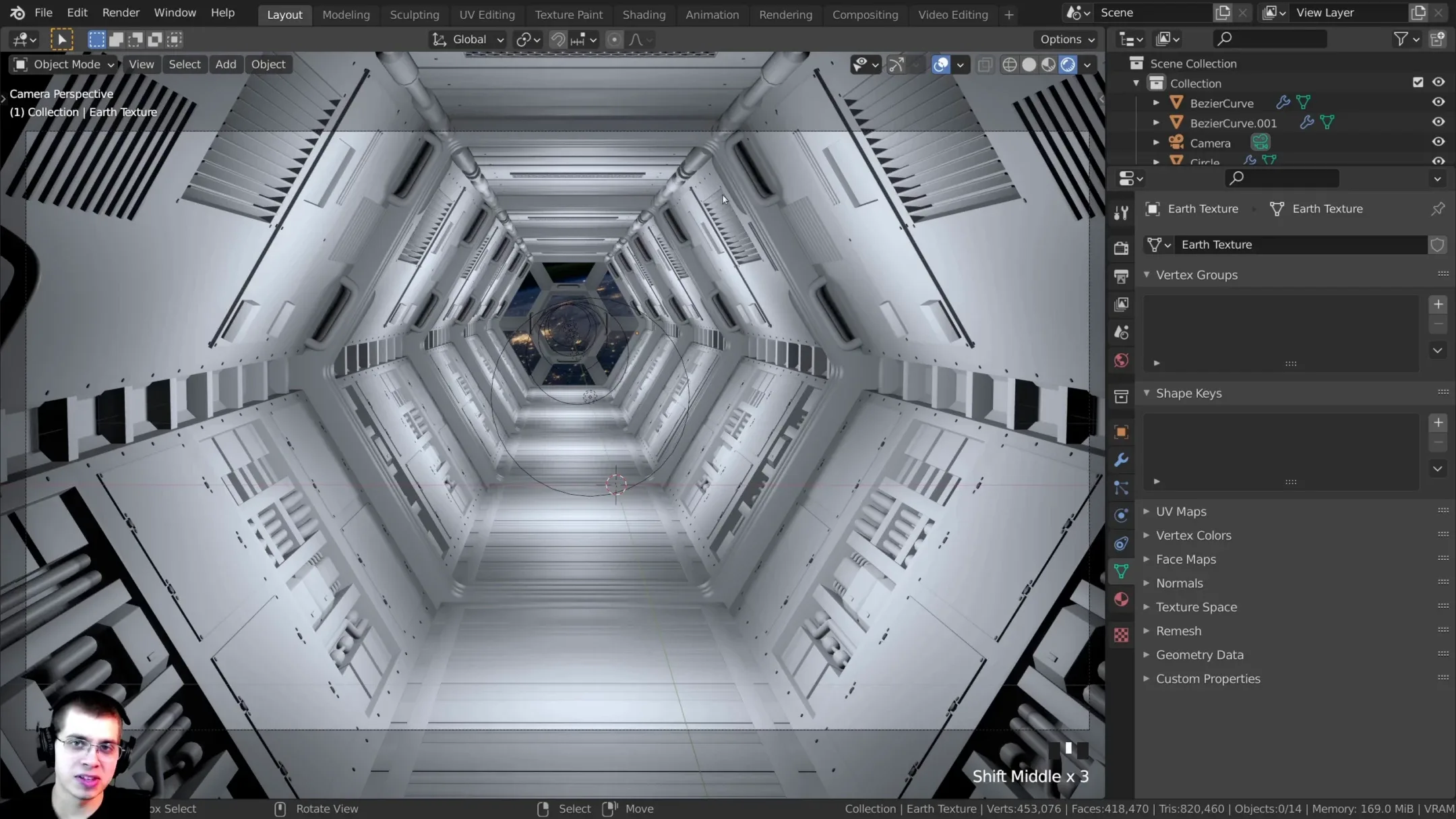Space Station Corridor (Blender - FlippedNormals