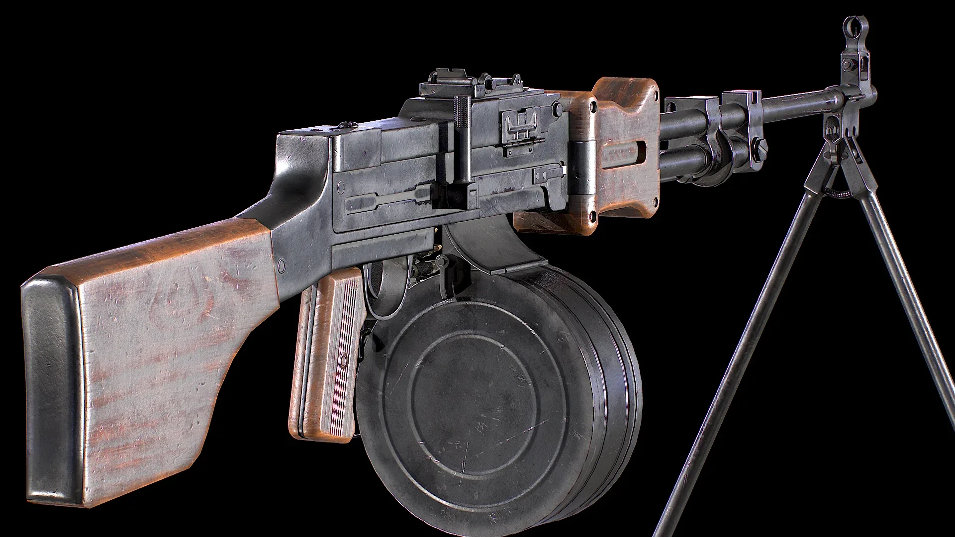 RPD Light Machine Gun PBR Low-poly - FlippedNormals