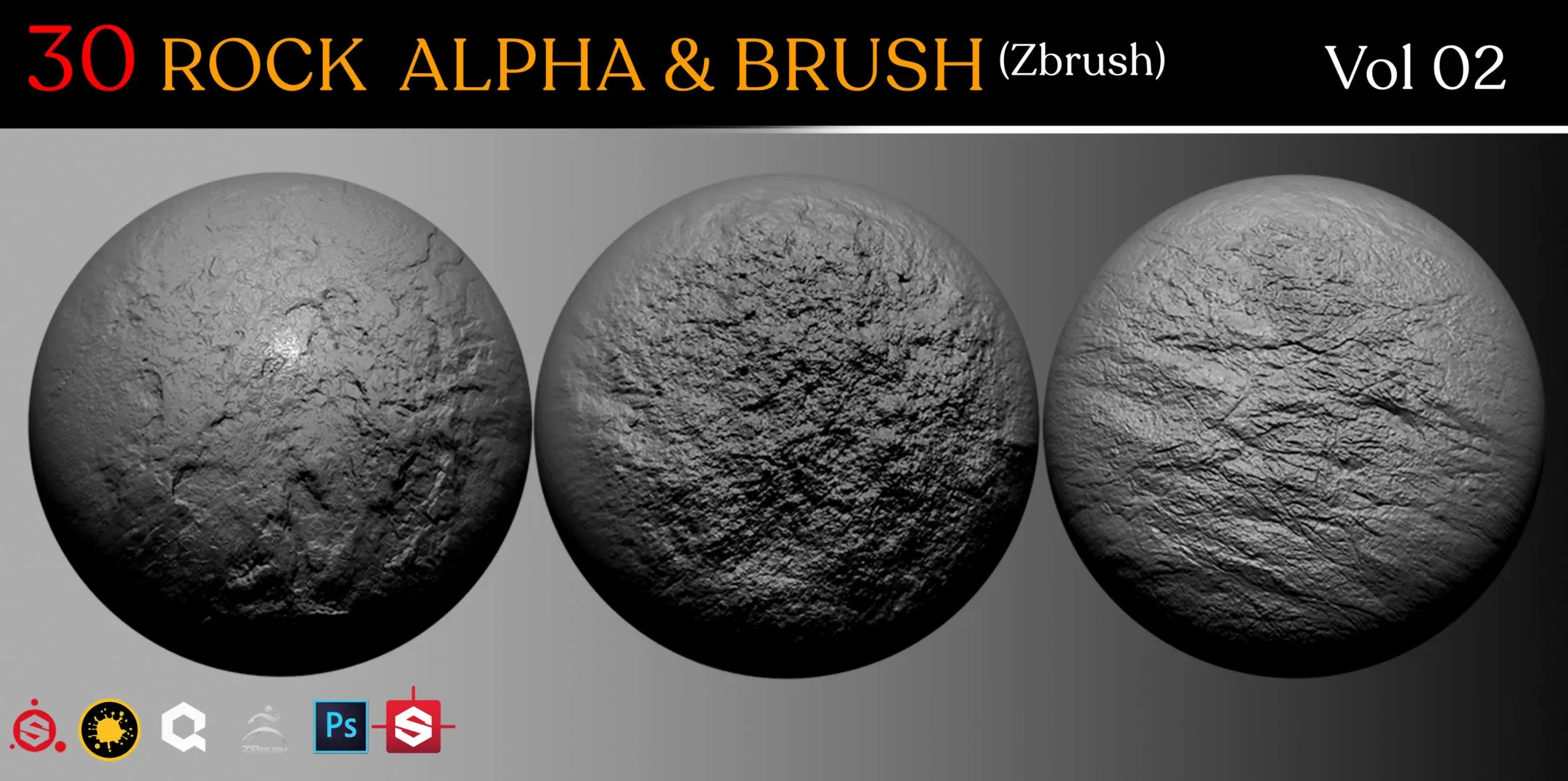 Rock Alphas & Brush (Seamless and - FlippedNormals