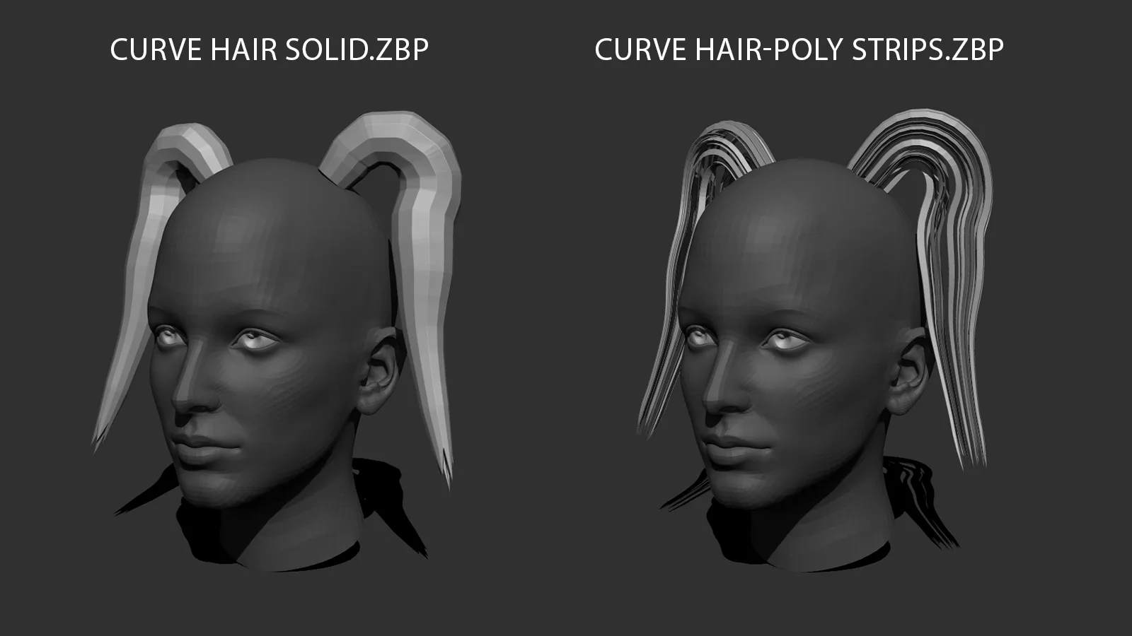 ZBRUSH LOW POLY HAIRSTYLE GENERATOR: - FlippedNormals