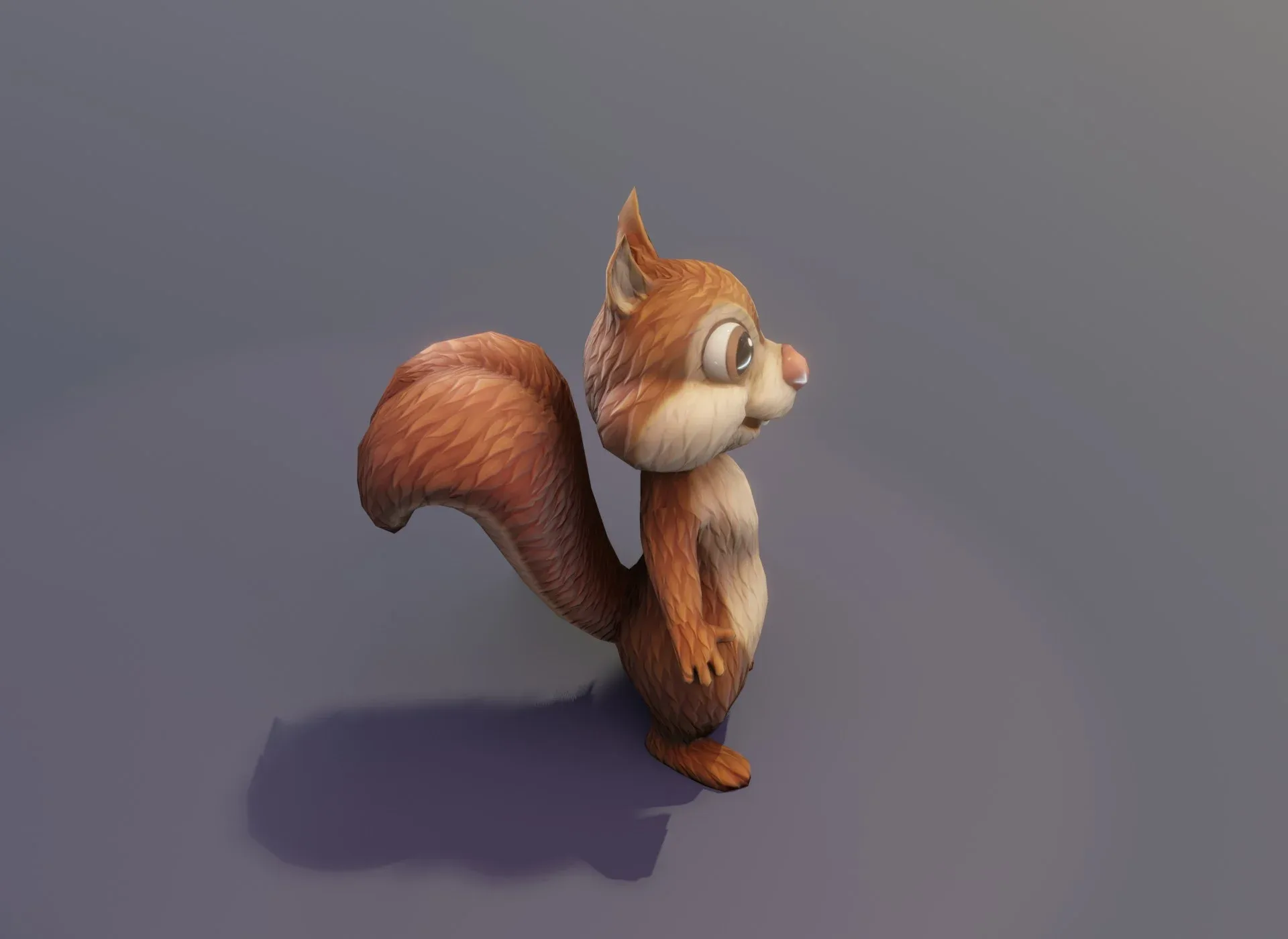 Cartoon Squirrel Animated 3D Model - FlippedNormals