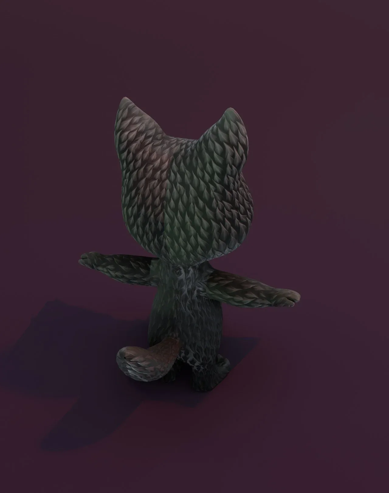 Cartoon Black Wolf Animated 3D - FlippedNormals