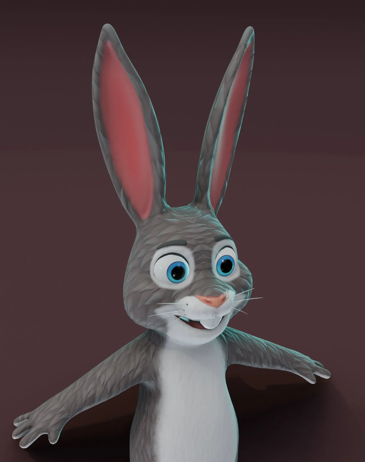 Cartoon Rabbit 3D Model - FlippedNormals