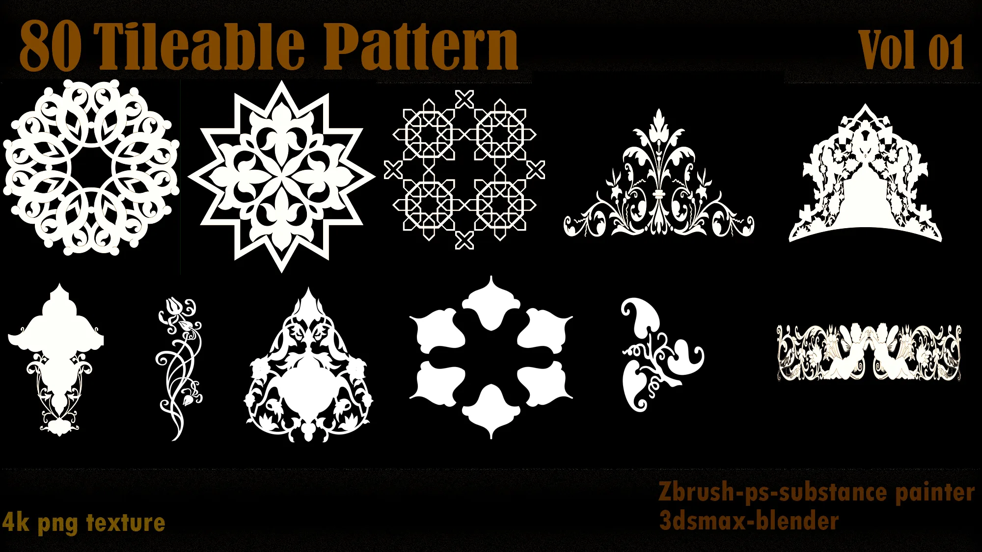 80 pattern textures (4k-png file) - FlippedNormals