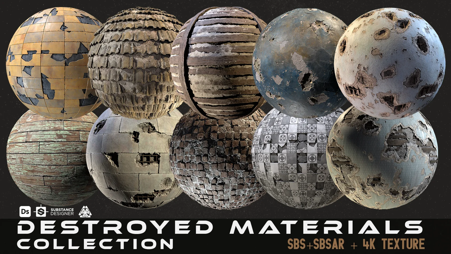 DESTROYED MATERIALS COLLECTION - FlippedNormals