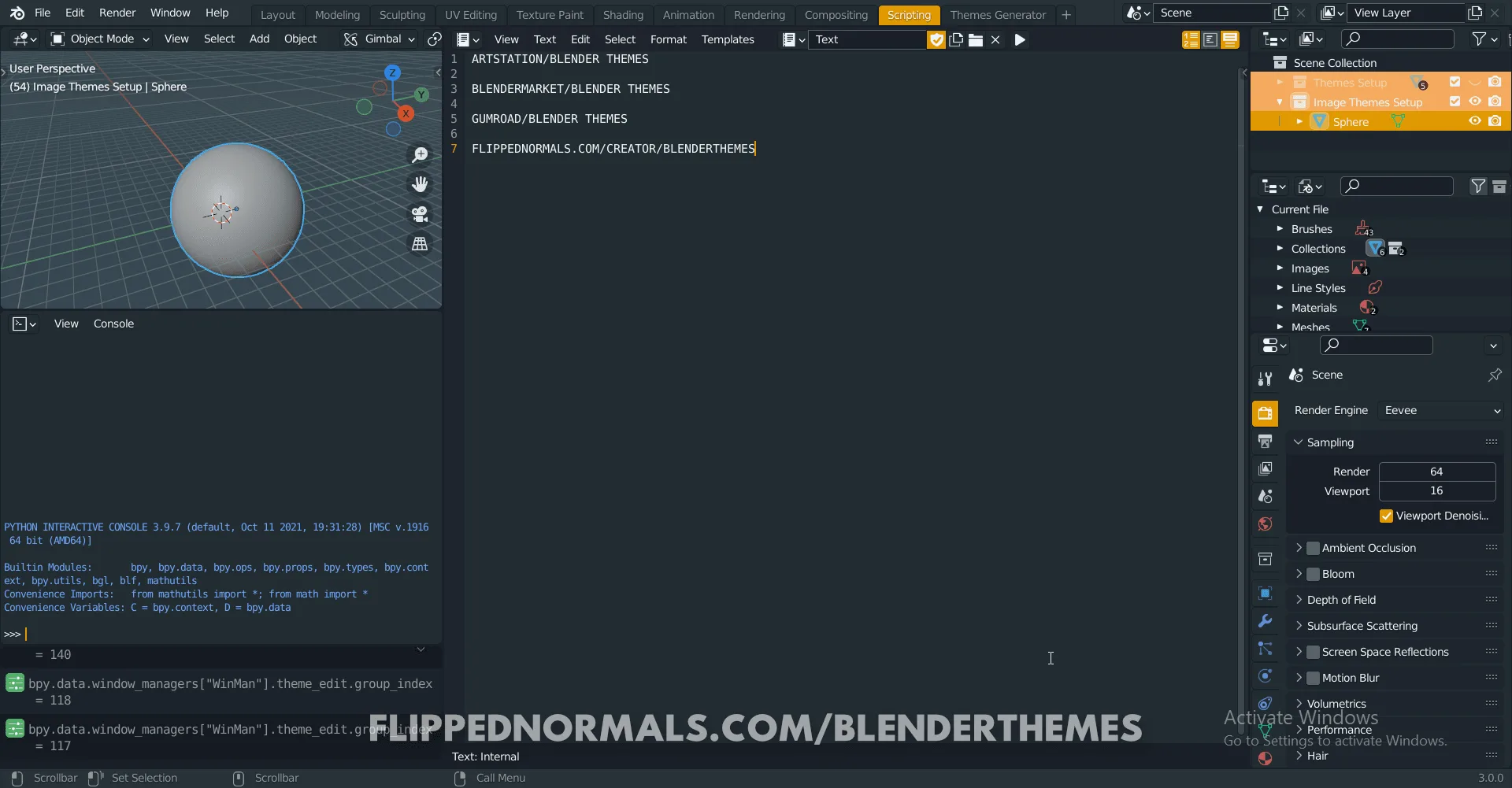 Blender Themes 0001 - FlippedNormals