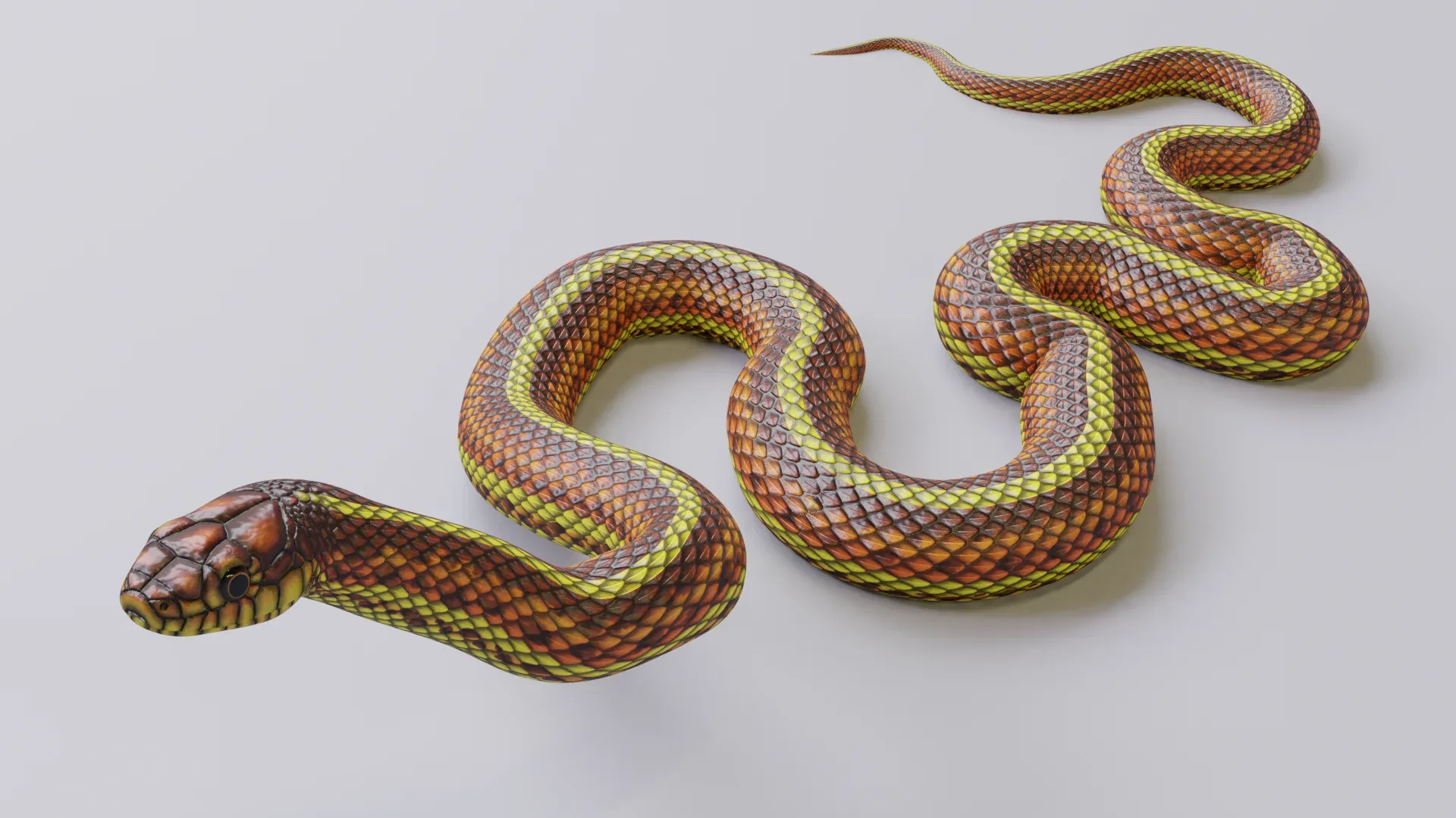 Yellow Snake - Animated - FlippedNormals