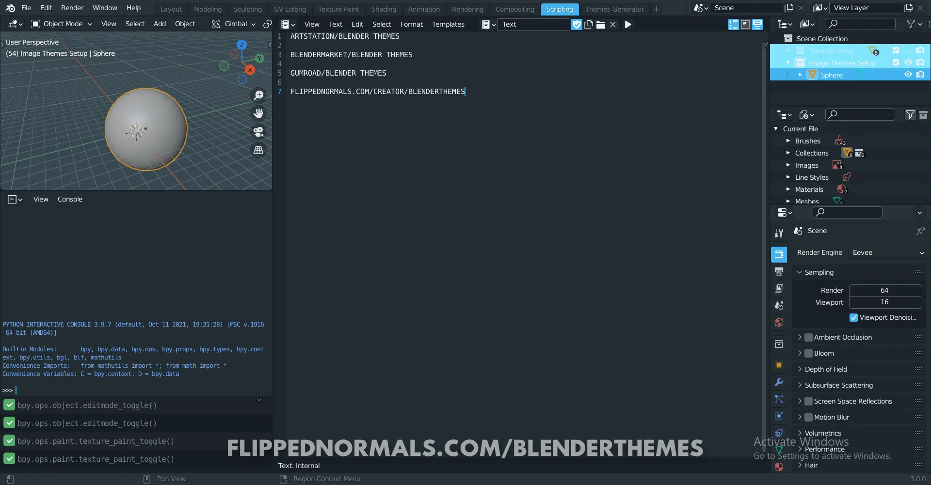 Blender Themes 0002 - FlippedNormals