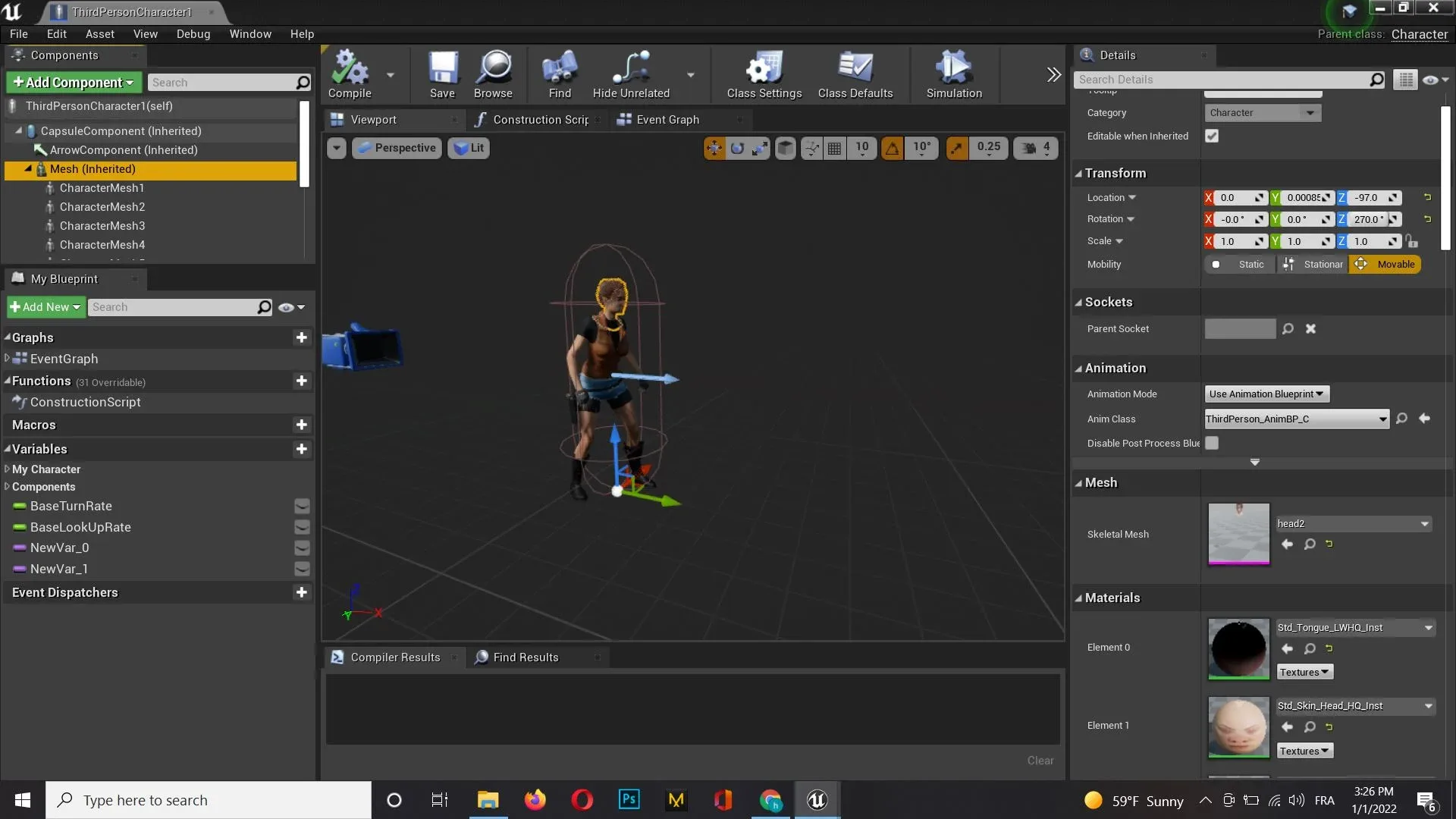 Realistic women modular character - FlippedNormals