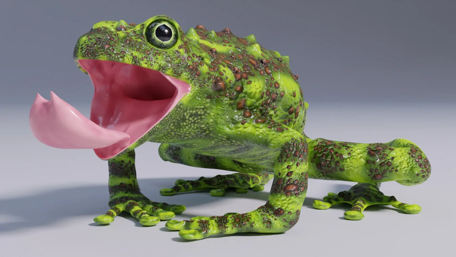Vietnamese Mossy Frog - Animated - FlippedNormals