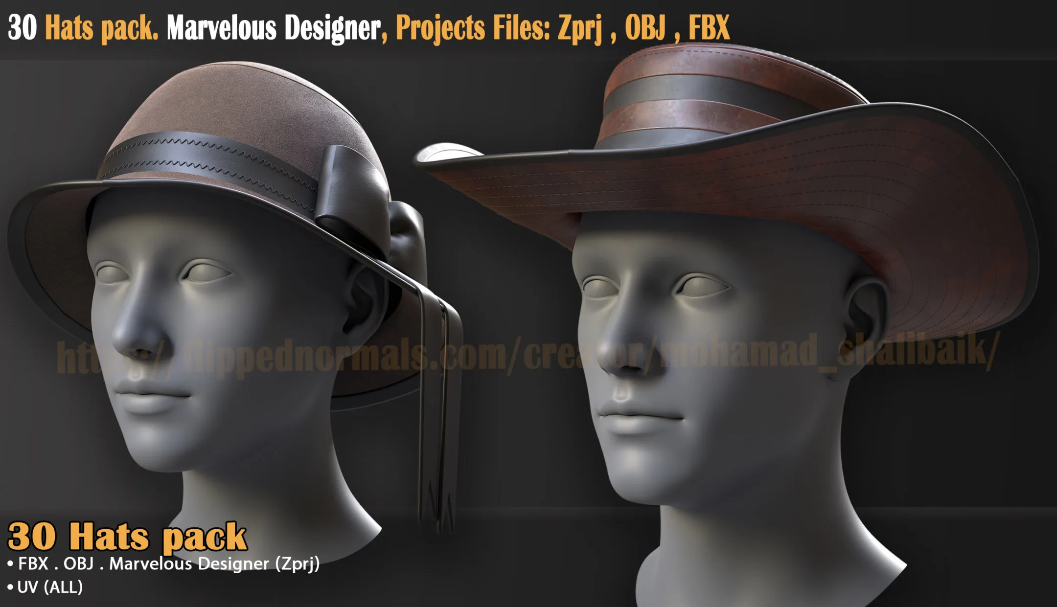 30 Hats pack - FlippedNormals