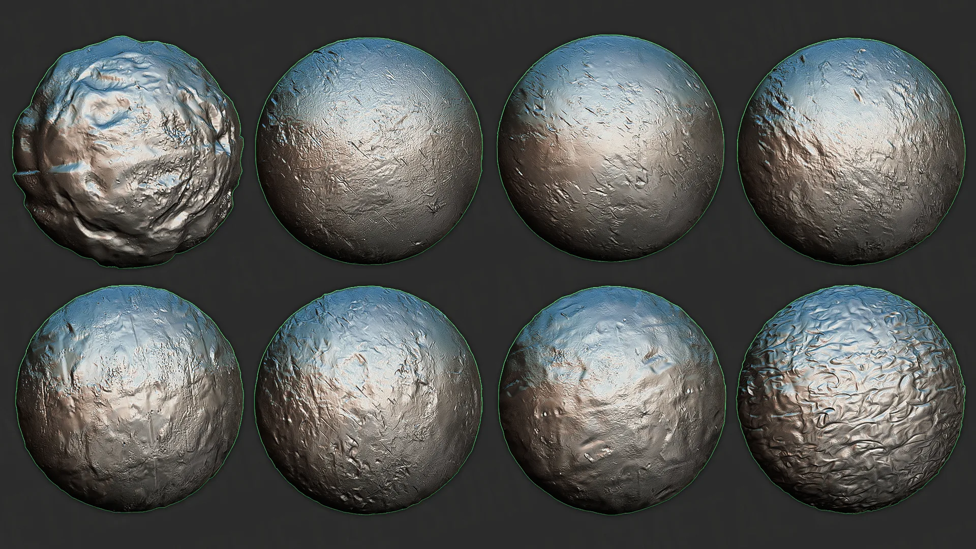 Metal Surface Alphas for ZBrush - FlippedNormals