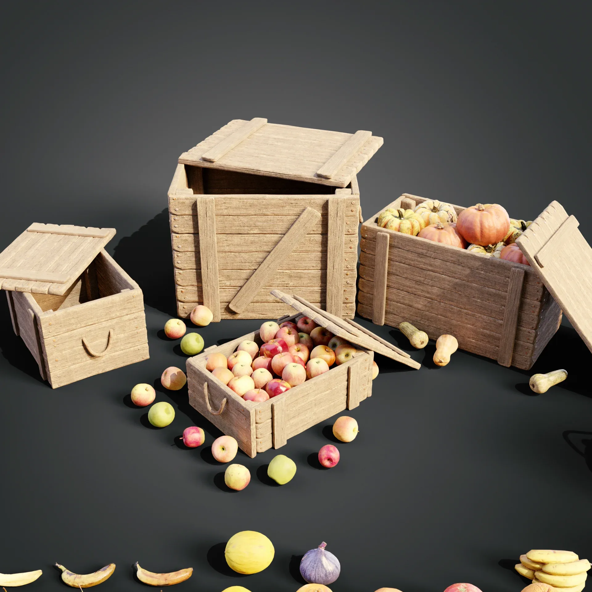 Medieval market container props - FlippedNormals