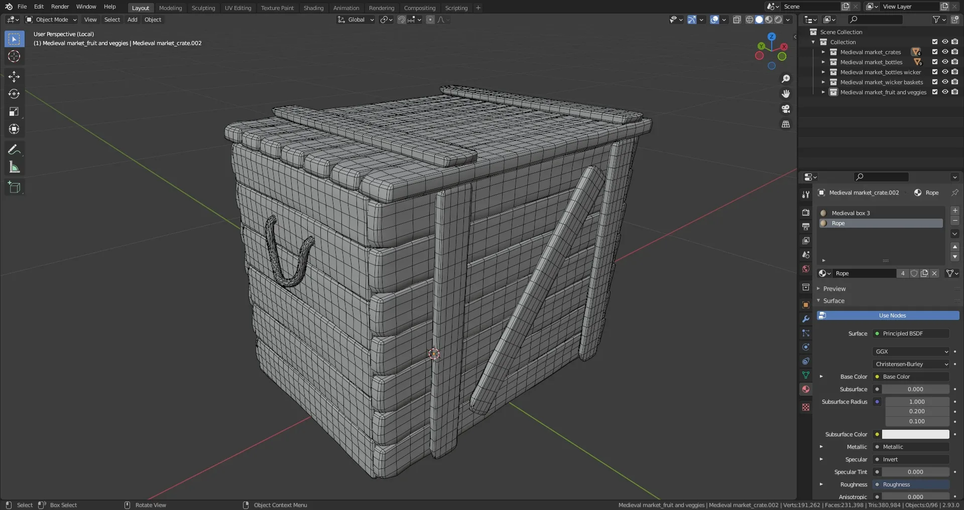 Medieval market container props - FlippedNormals