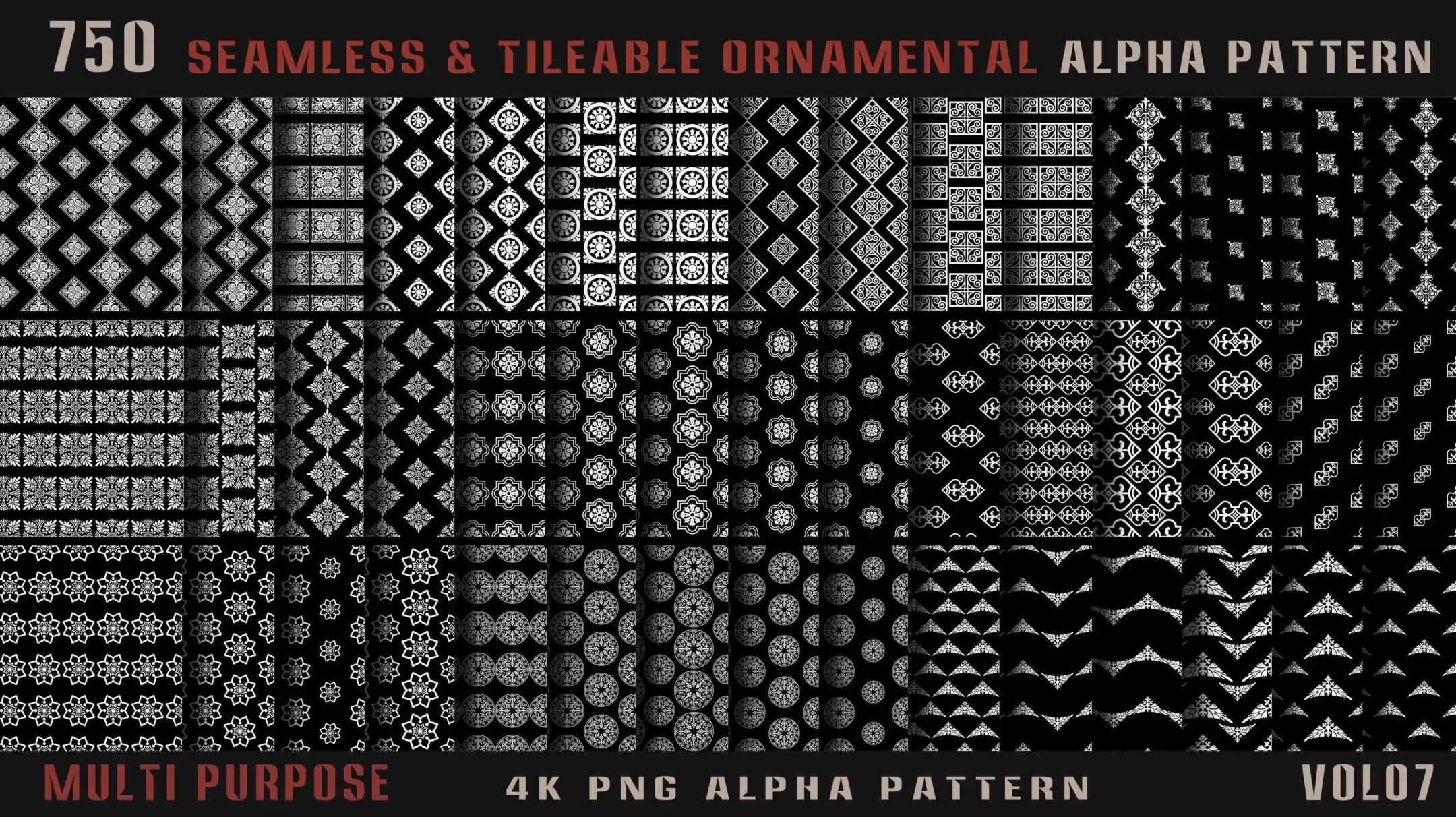 750 seamless and tileable ornamental - FlippedNormals