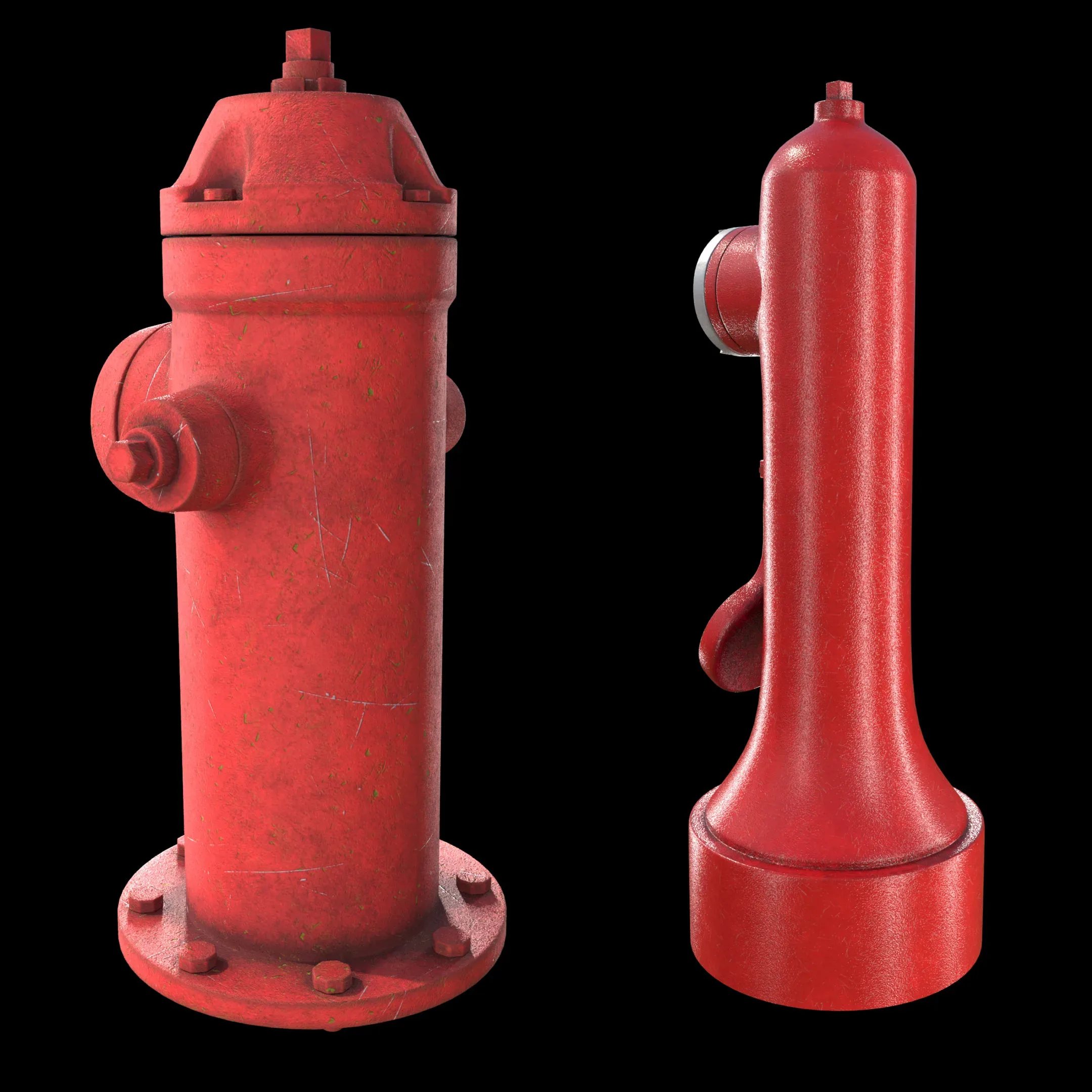Urban Hydrant-set 02 - FlippedNormals