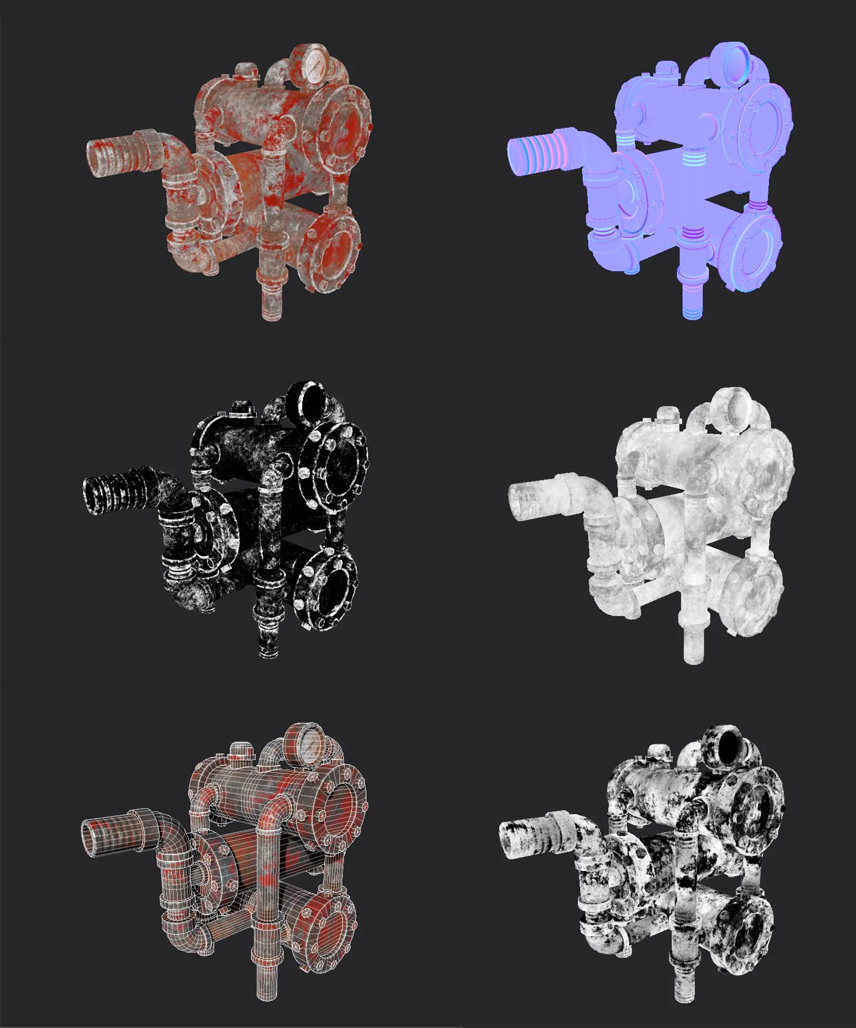 Vintage Water Pump Texturing Tutorial+Asset - FlippedNormals