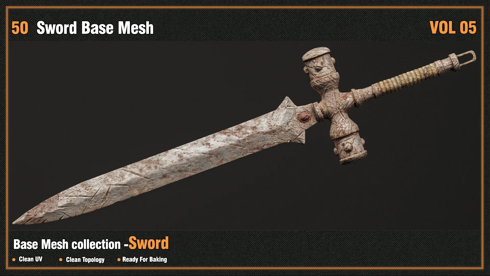 50 Sword Base Mesh - VOL 05 ( Game - FlippedNormals