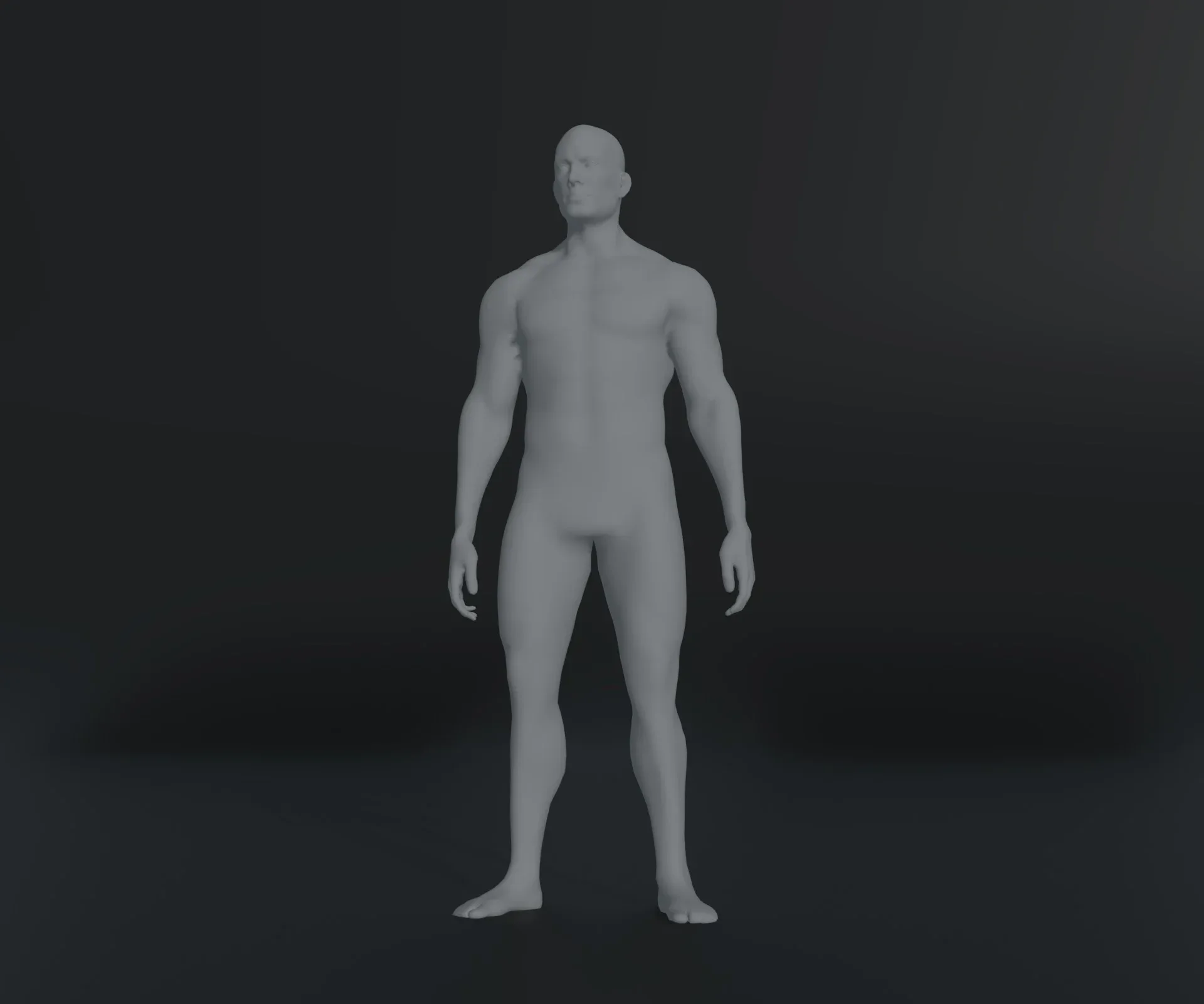 Male Body Base Mesh Animated and - FlippedNormals
