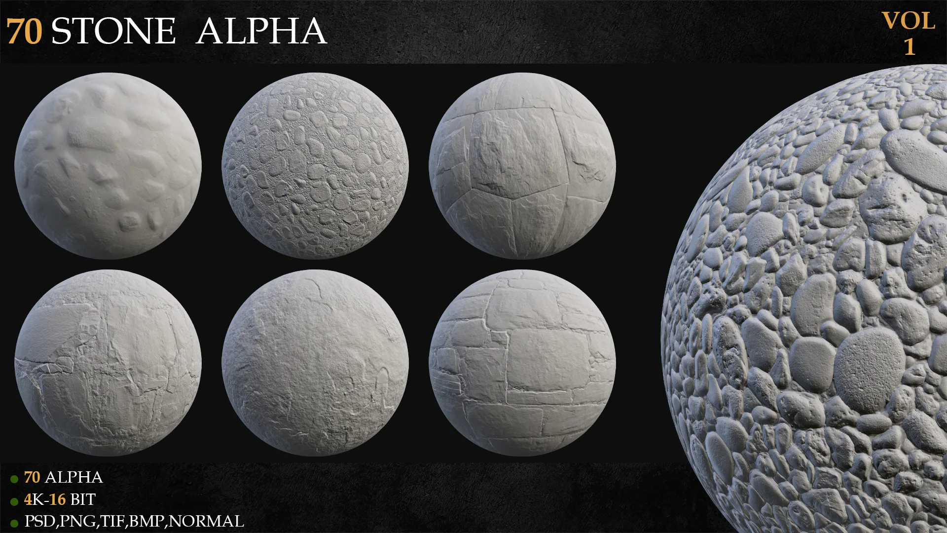 70 Stone Alpha-VOL 1 - FlippedNormals
