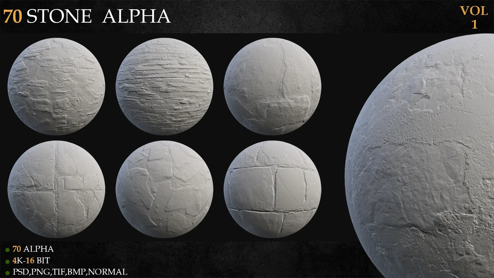 70 Stone Alpha-VOL 1 - FlippedNormals