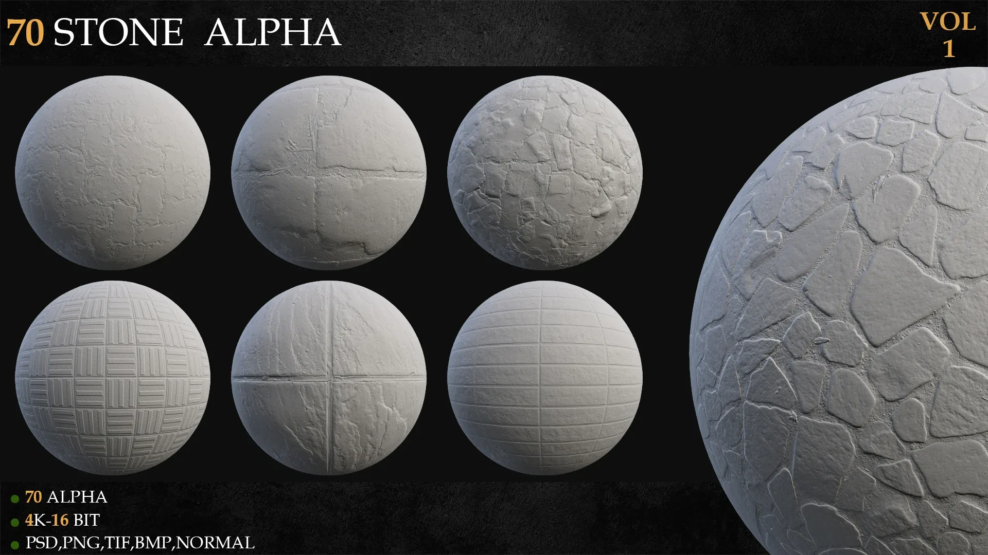 70 Stone Alpha-VOL 1 - FlippedNormals