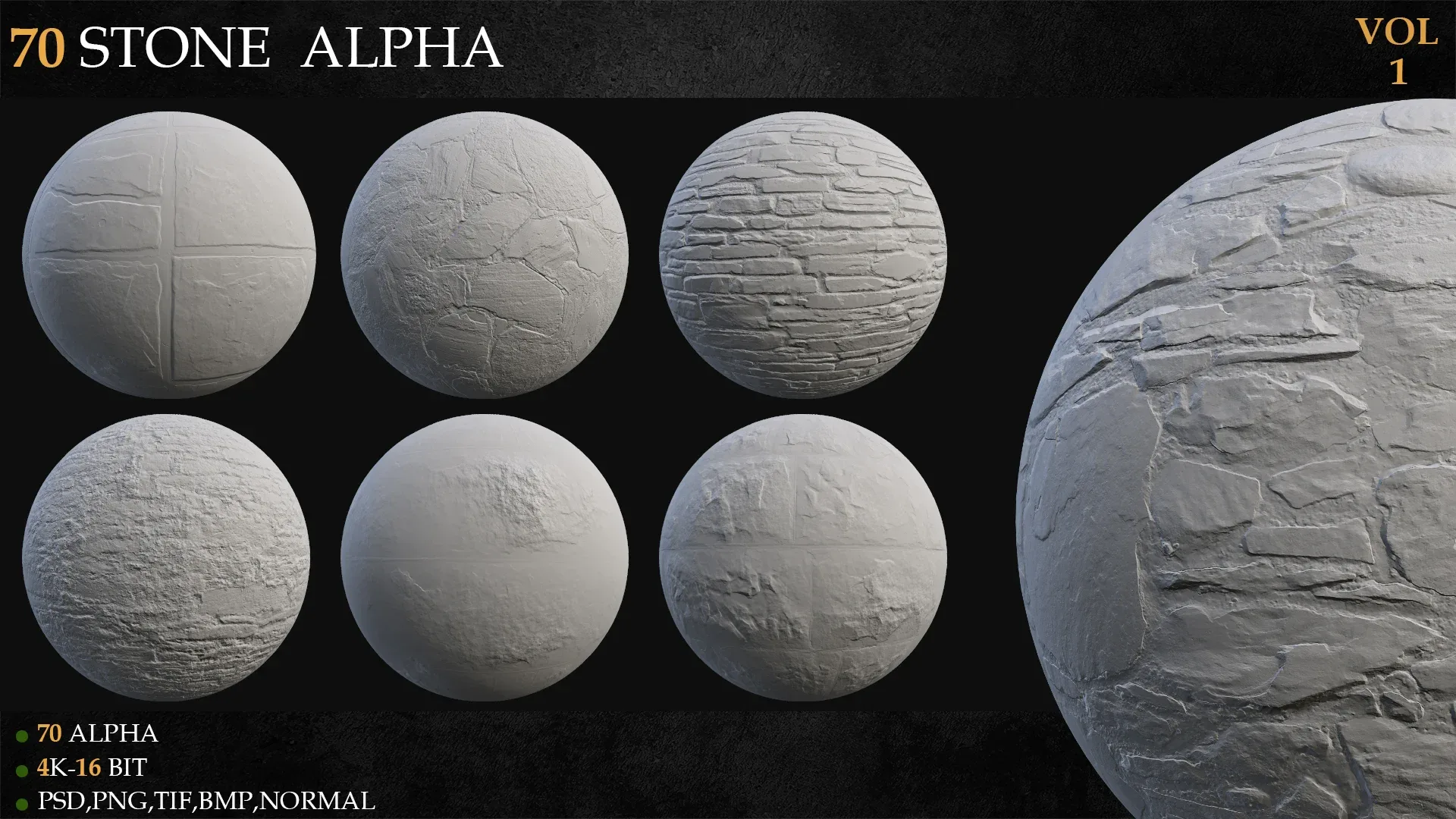 70 Stone Alpha-VOL 1 - FlippedNormals