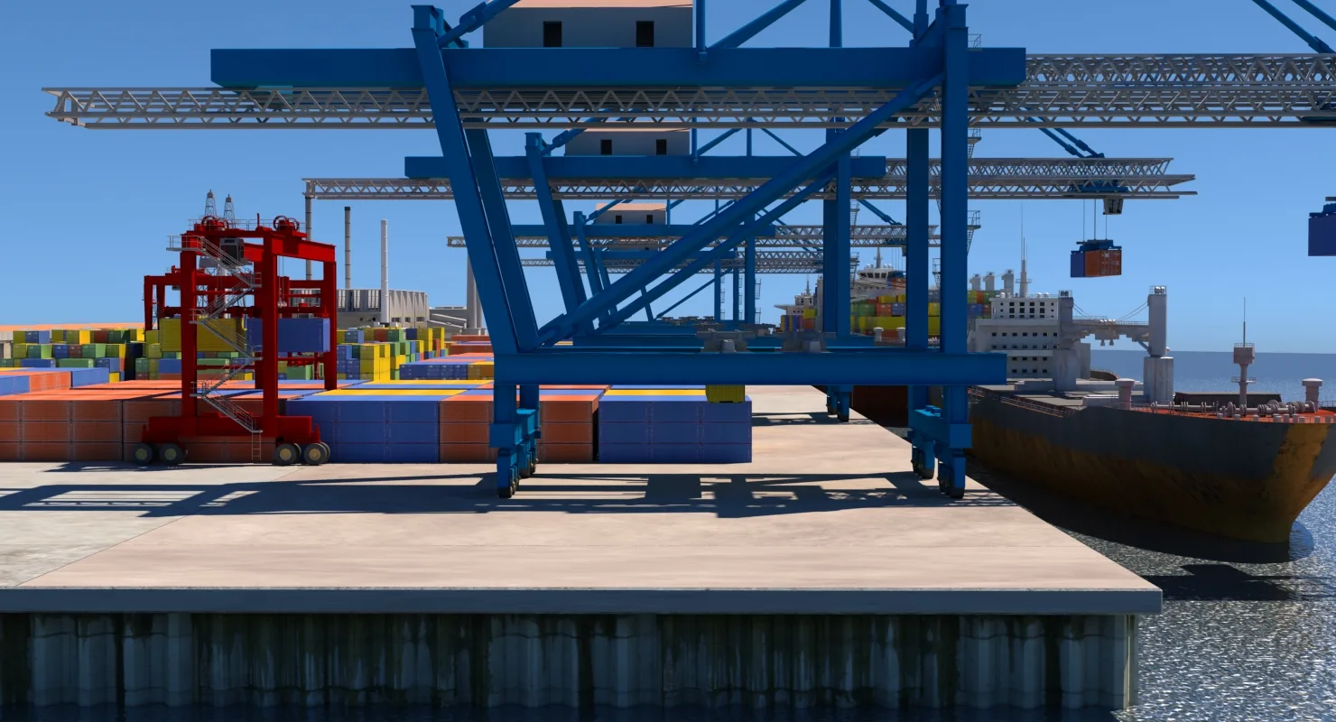 3D Cargo Dockyard - FlippedNormals