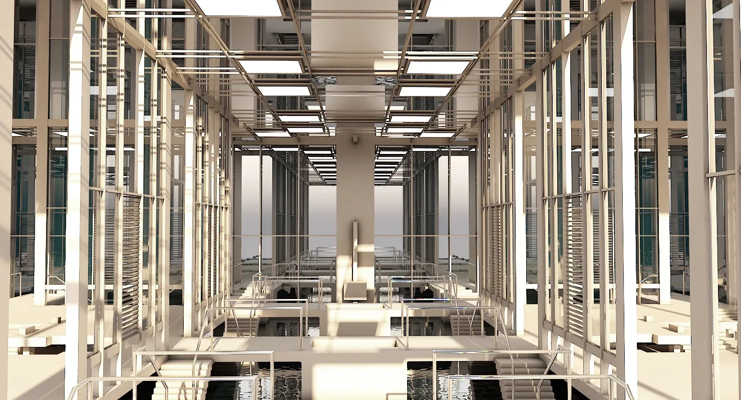 3D Building Structure Interior - FlippedNormals