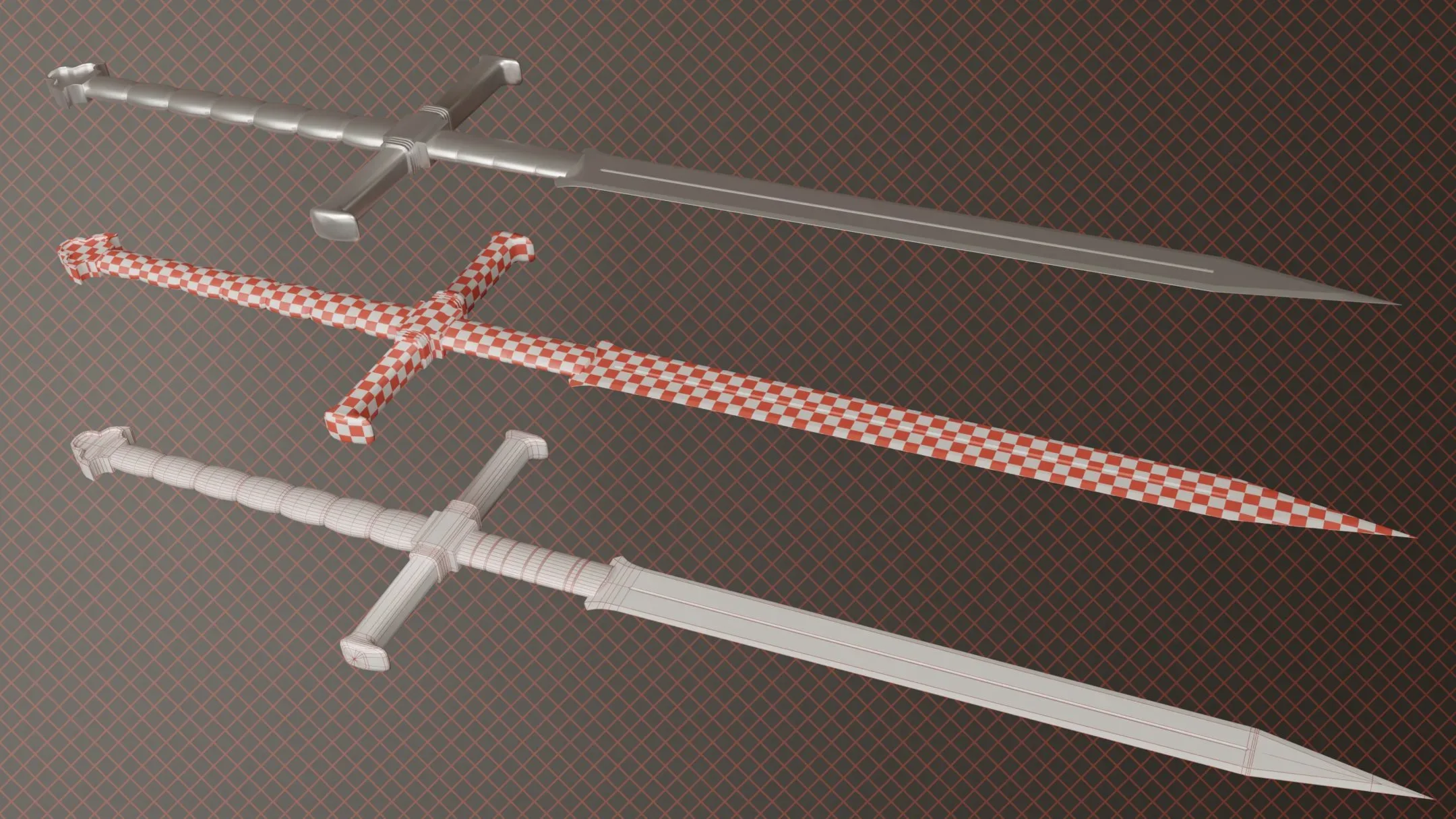 Free Sample Sword Base Mesh - Vol - FlippedNormals