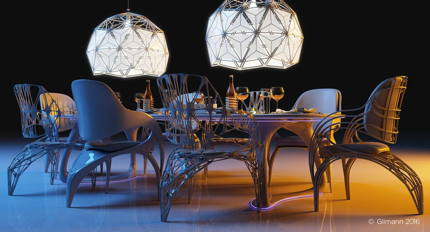 Futuristic Dining Set - FlippedNormals