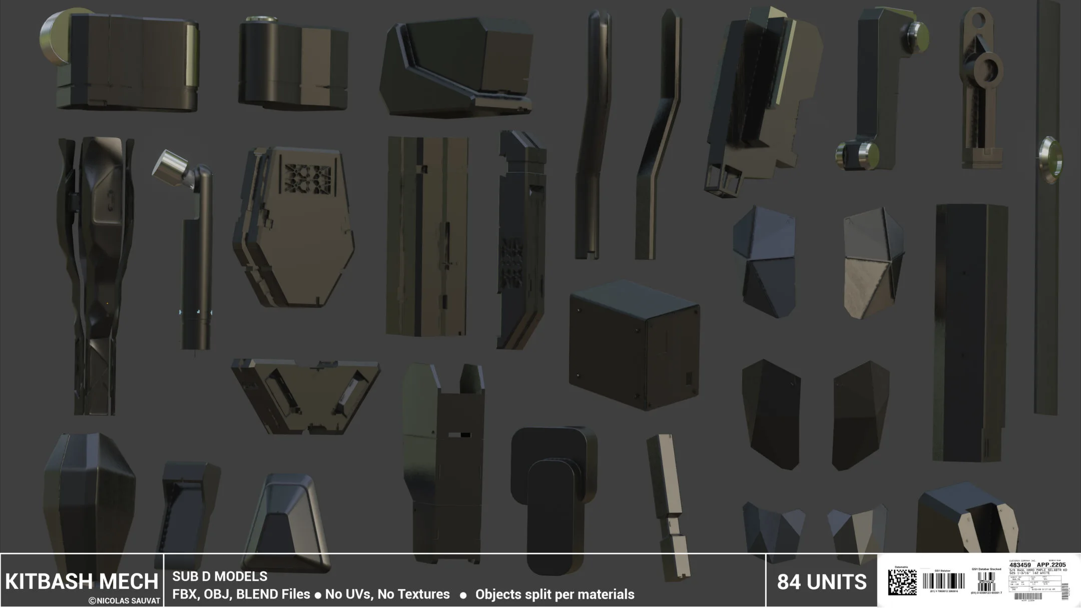 Mech Kitbash Set - FlippedNormals