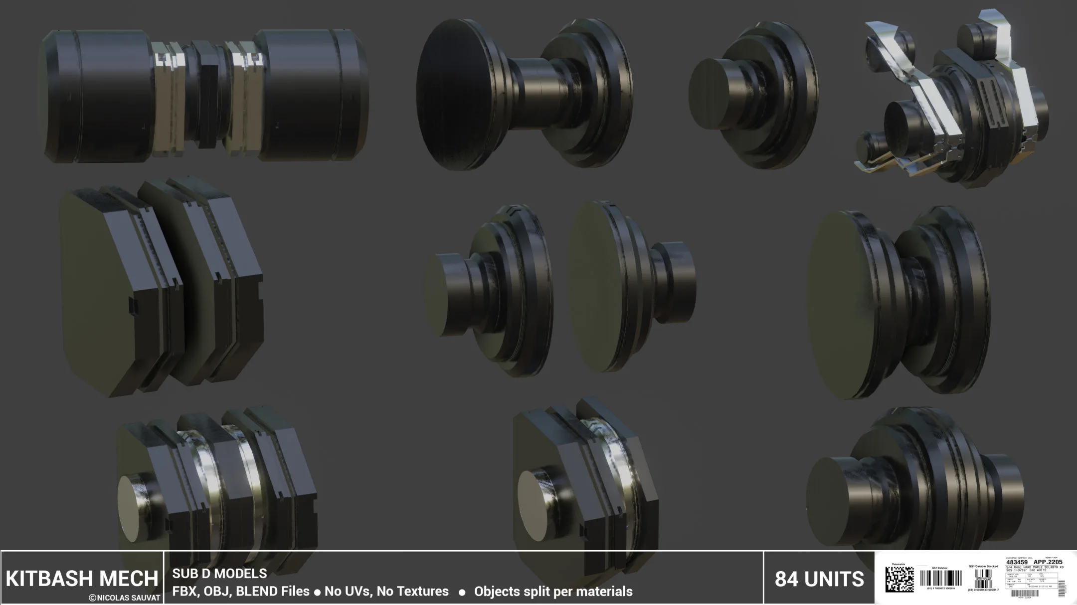 Mech Kitbash Set - FlippedNormals