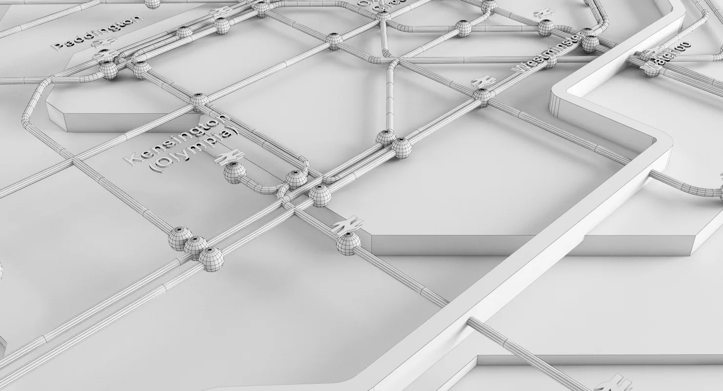 3D London Underground Map - FlippedNormals
