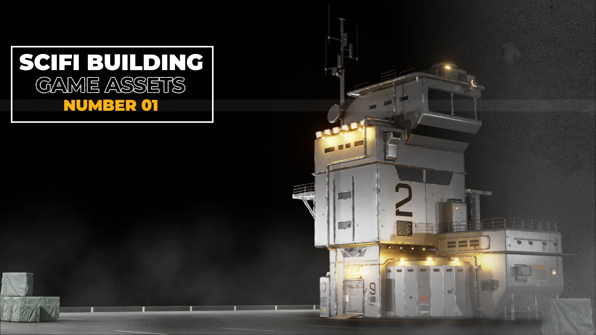 5 SCI-FI BUILDING GAME ASSETS (POLY - FlippedNormals