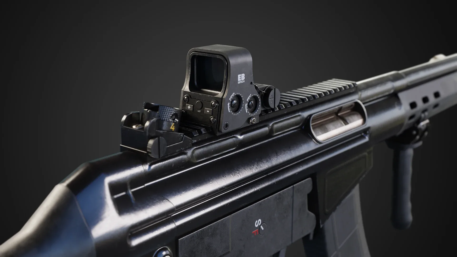 PTK-18 Rifle Low-poly 3D model - FlippedNormals