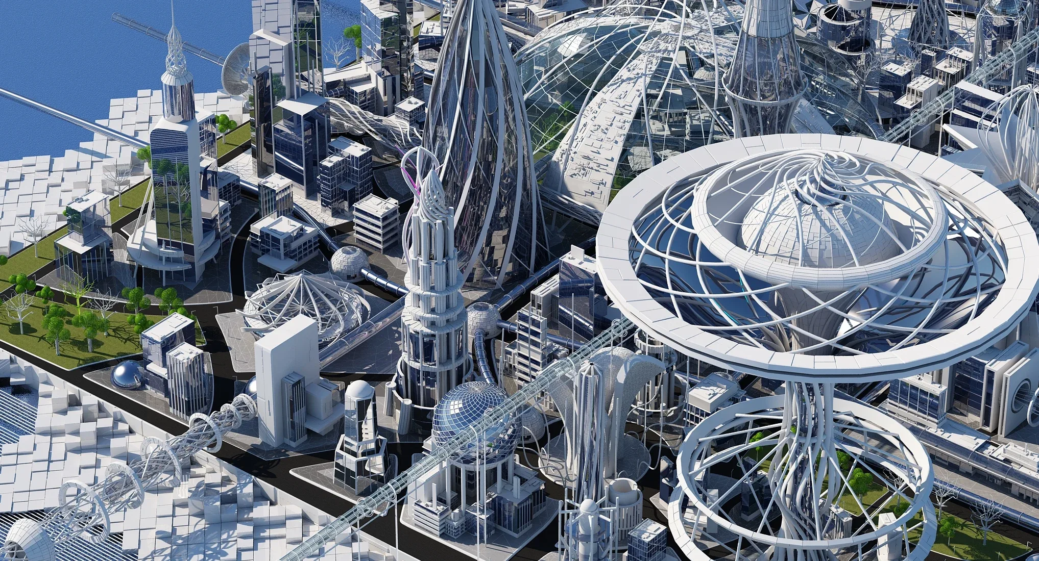 Future City HD 2018 3D model - FlippedNormals